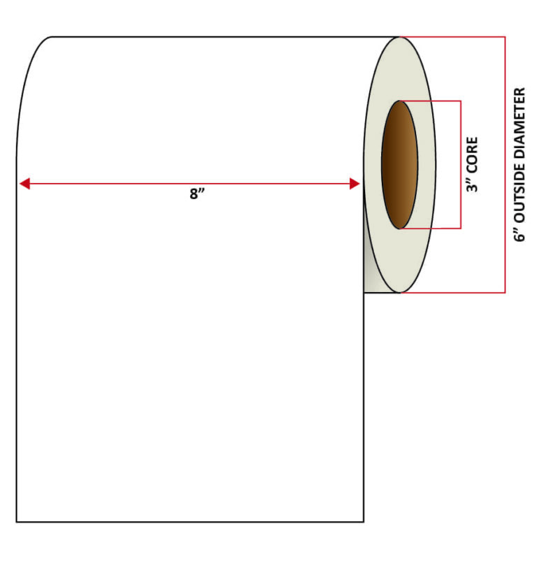 Premium Inkjet Gloss Paper Labels - Continuous - 8" wide x 2623 ...
